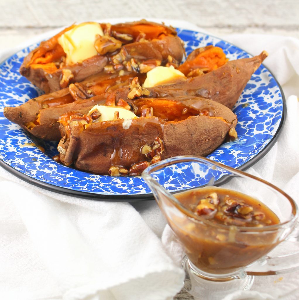 Roasted Sweet Potatoes with Praline Syrup – Palatable Pastime Palatable ...