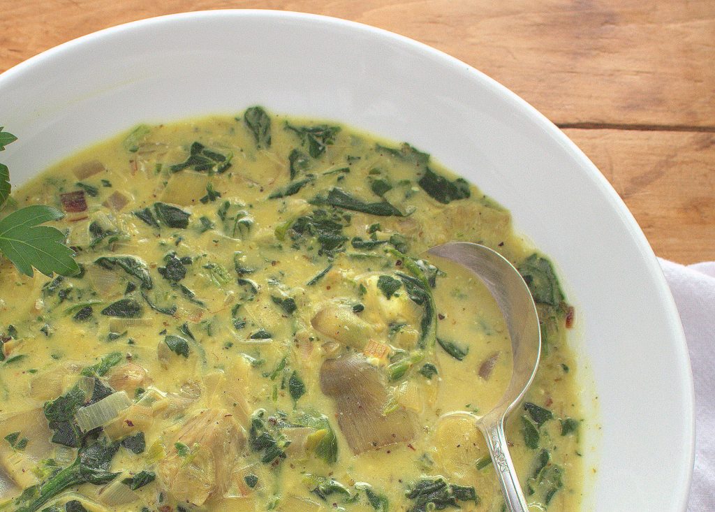 Creamy Spinach and Artichoke Soup #SoupSwappers – Palatable Pastime ...