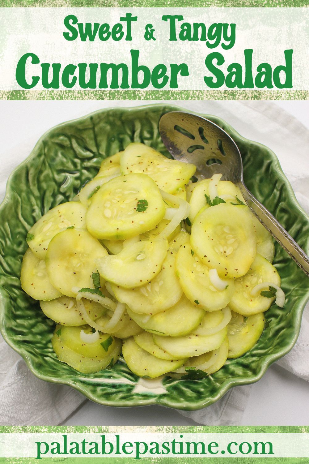 sweet and tangy cucumber salad pin – Palatable Pastime Palatable Pastime